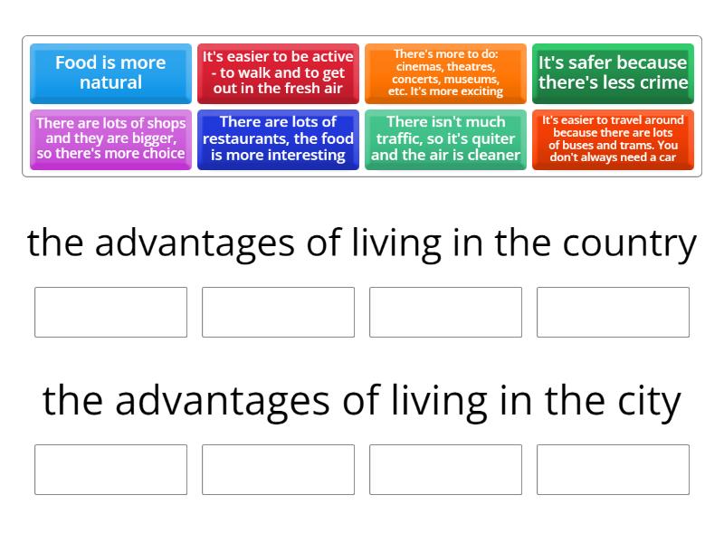 city vs country 5C - Group sort