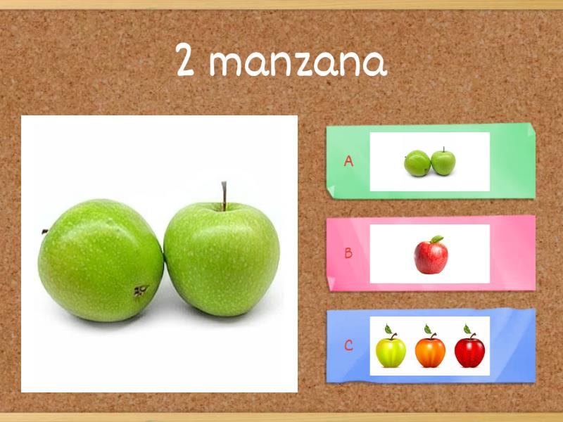identifica cuantas manzanas hay - Kuis