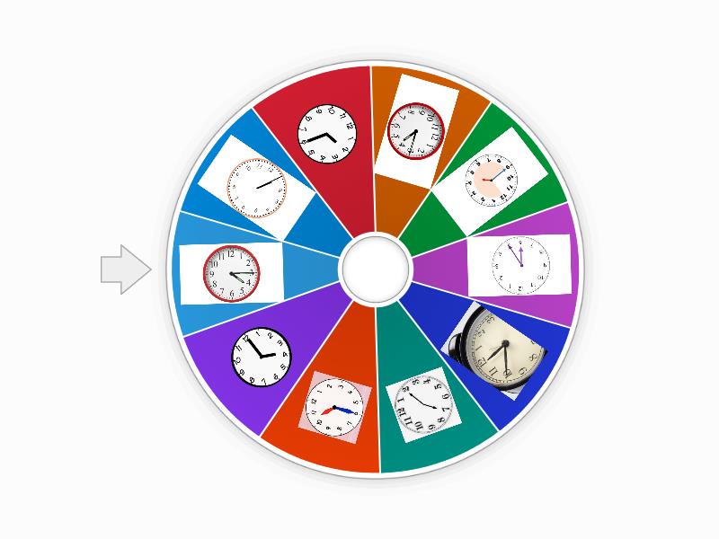 telling the time - Spin the wheel