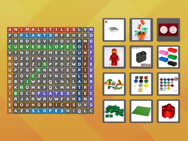 Amanda - Lego -Vocabulary - Wordsearch