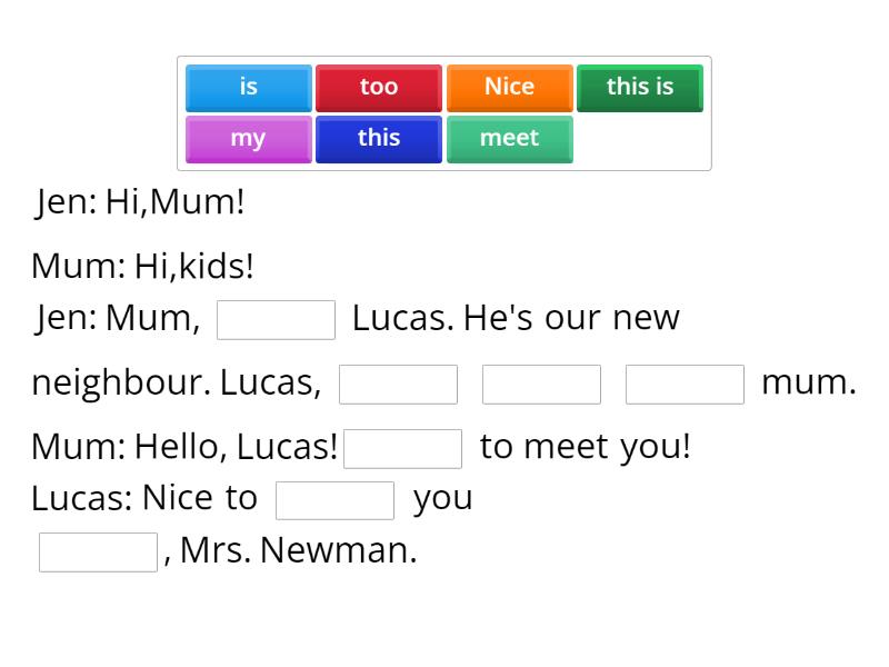 GG1_Nice to meet you - Complete the sentence