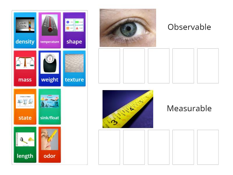 Properties of Matter - Group sort