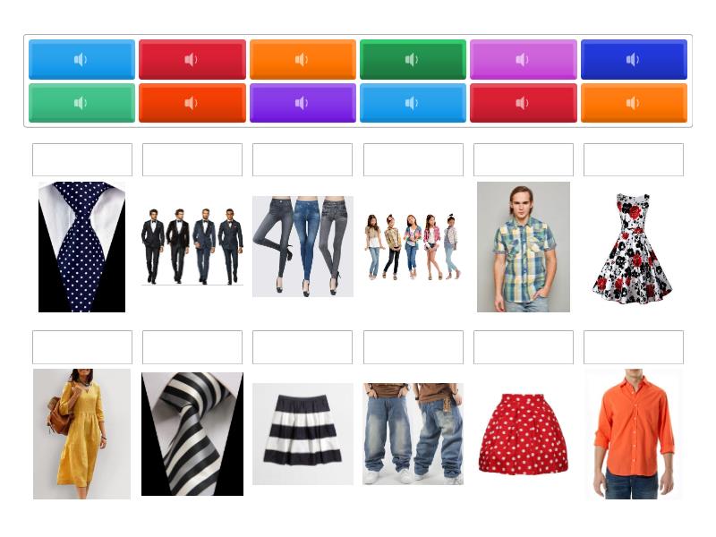 Describing clothes - Match up