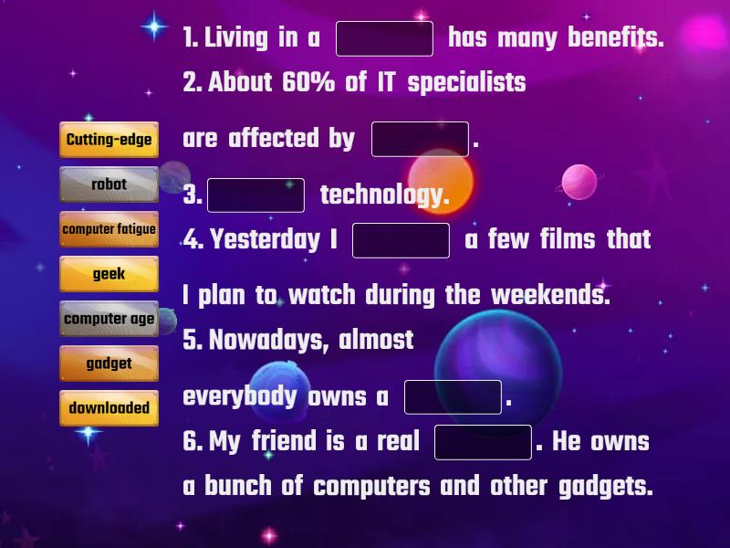 1.Technology - Complete the sentence