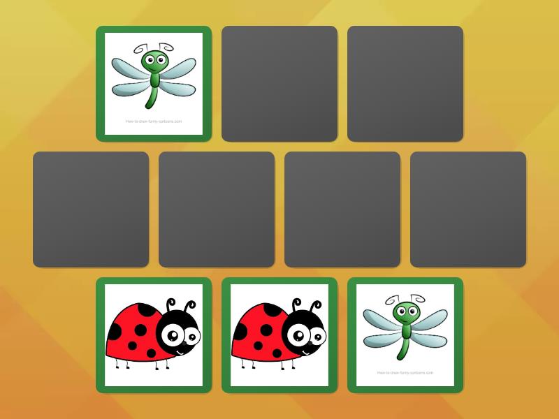 memory game-insects - Matching pairs