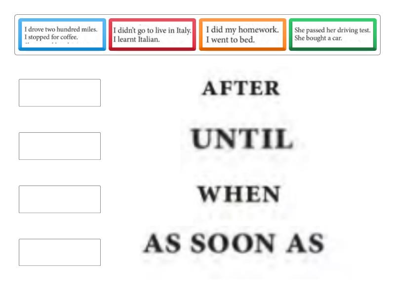 CONJUNCTIONS PART 1 - Match up