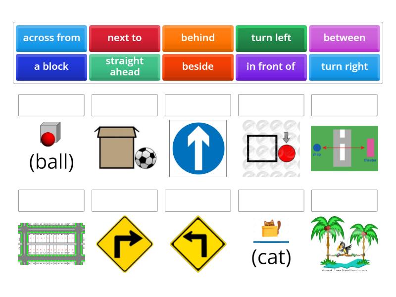 Prepositions of Direction - Une las parejas