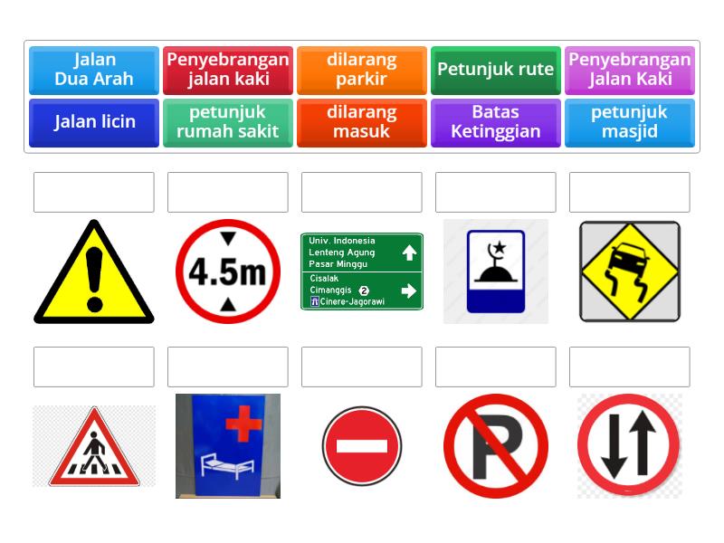 Pencocokan Rambu Lalu lintas - Match up