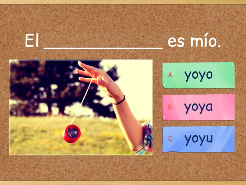 Palabras con las sílabas ya - ye - yi - yo - yu - Quiz