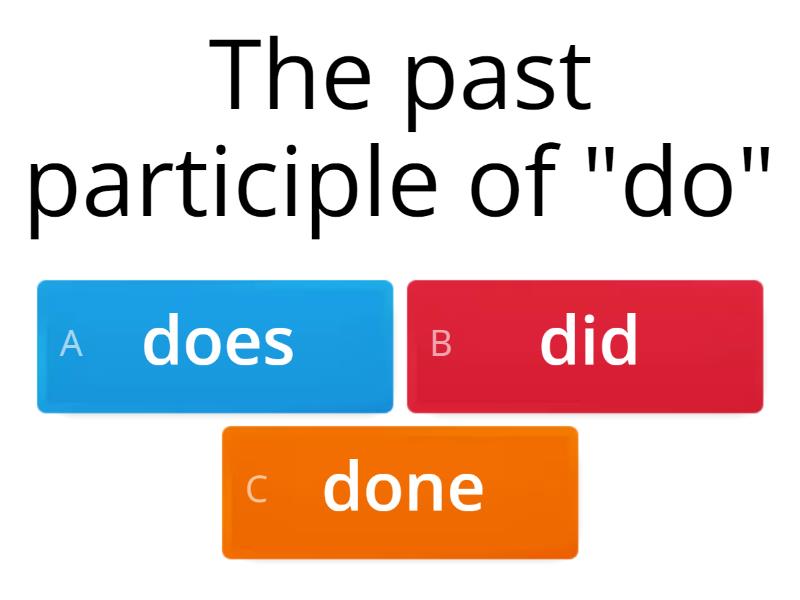 Past Participle Verbs - Questionário