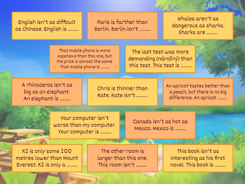 Comparatives 5 - Flip tiles