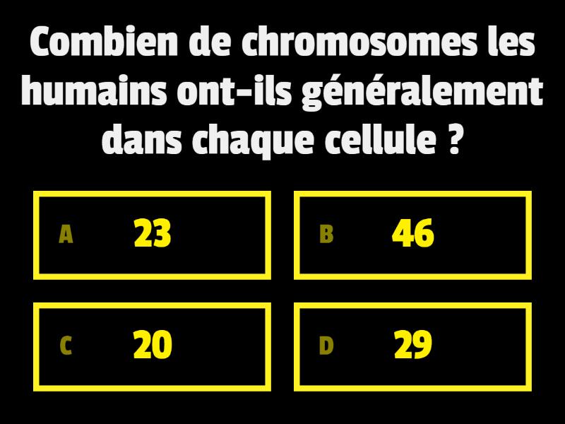 Les Chromosomes - Quiz