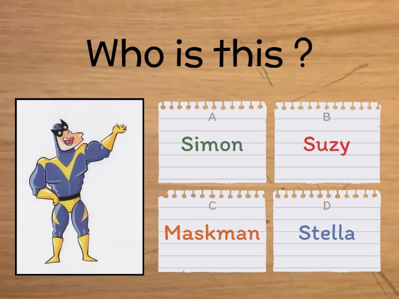 Kid's box characters - Quiz