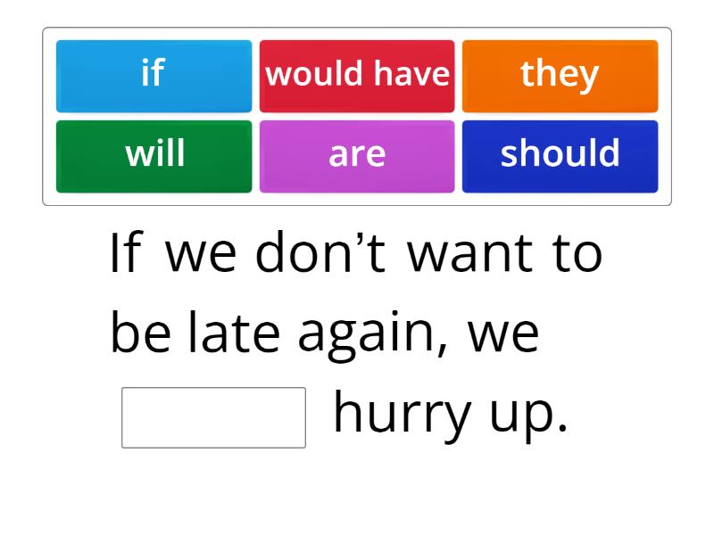 FIRST CONDITIONAL - Missing word