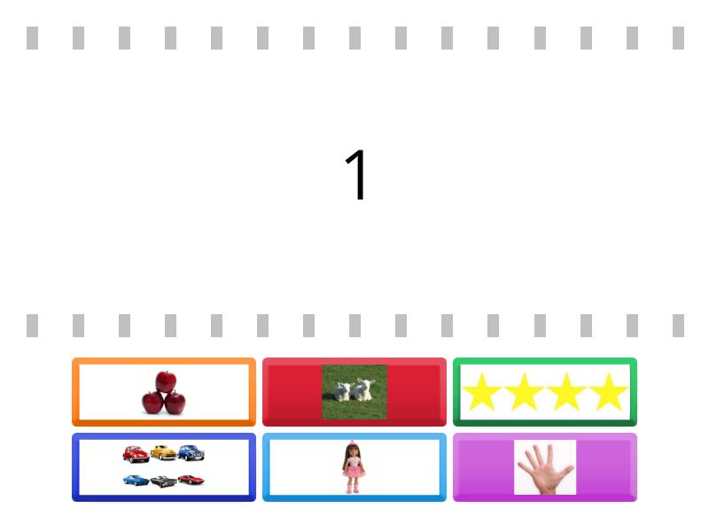 Matching Numbers to objects (1-6) - Playgroup - Find the match