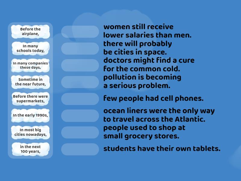 6th Level'Unit 9 Time contrasts - Match up