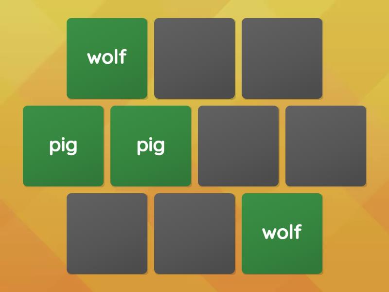 The 3 Little Pigs - Matching pairs