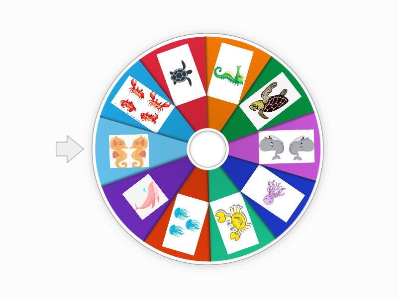 Sea animals - Spin the wheel