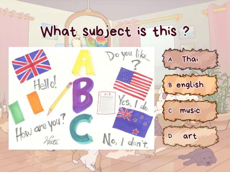 School subjects - Quiz