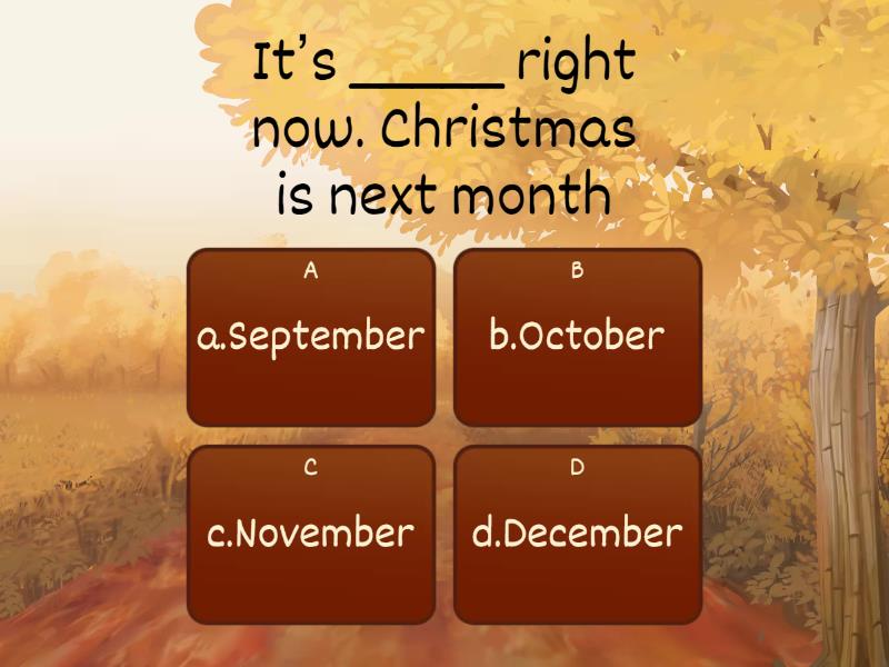 SEASONS AND MONTHS - Quiz