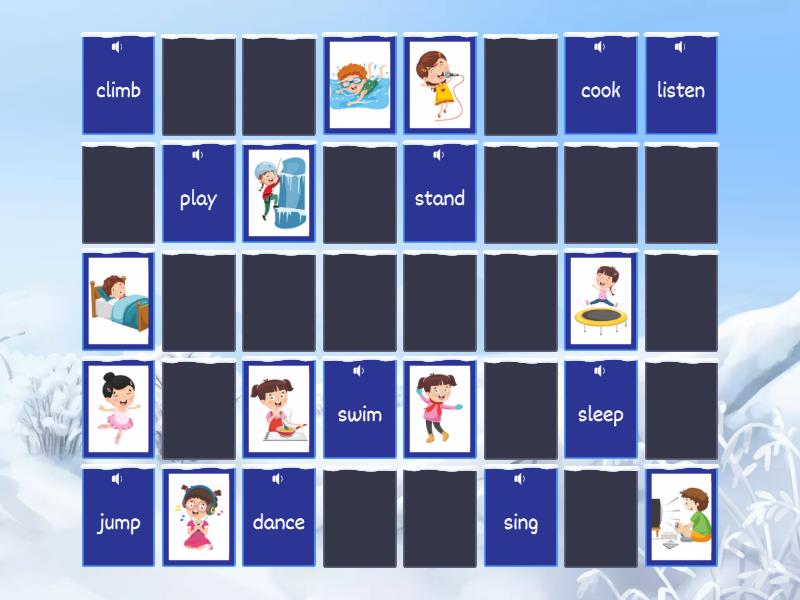 Action verbs - Matching pairs