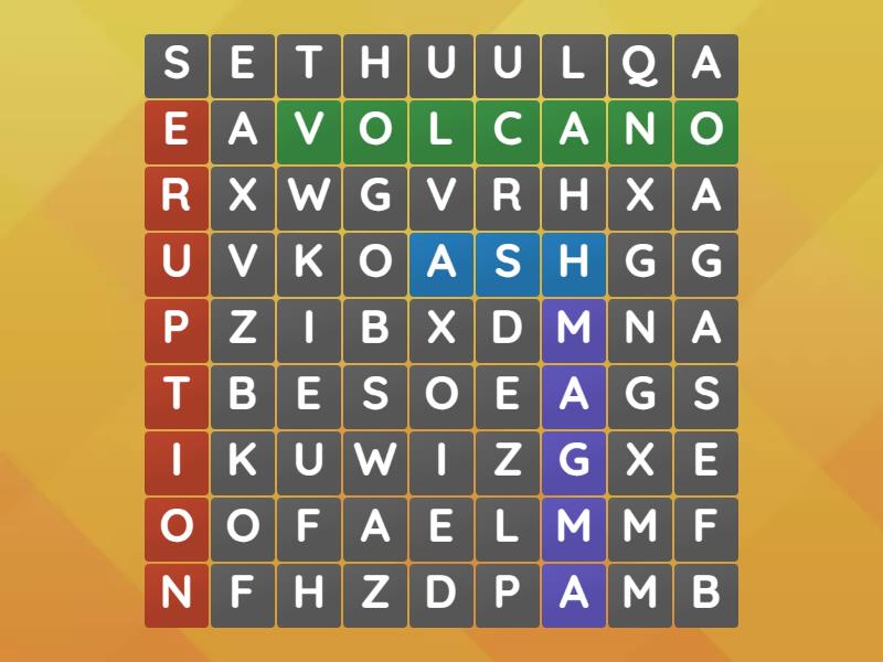 Volcano Word Search! - Wordsearch