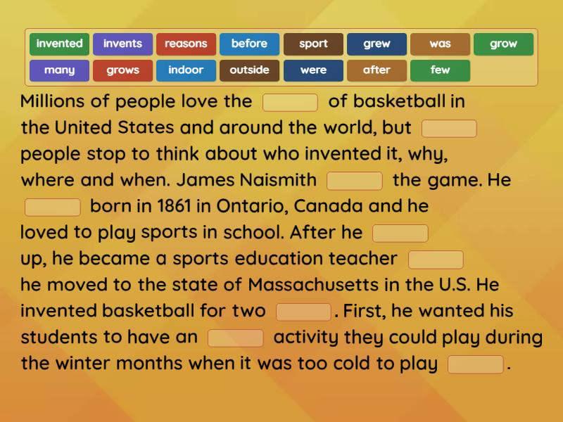 Basketball text - Missing word