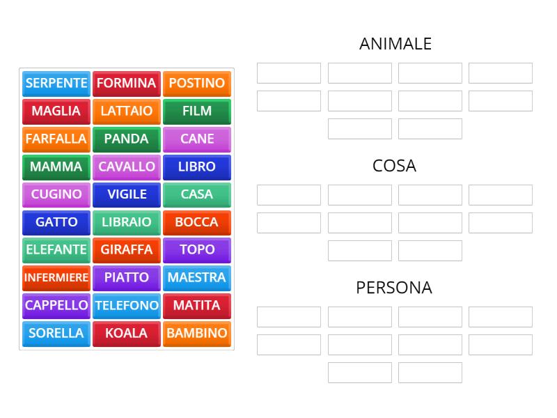 IL NOME - Group sort