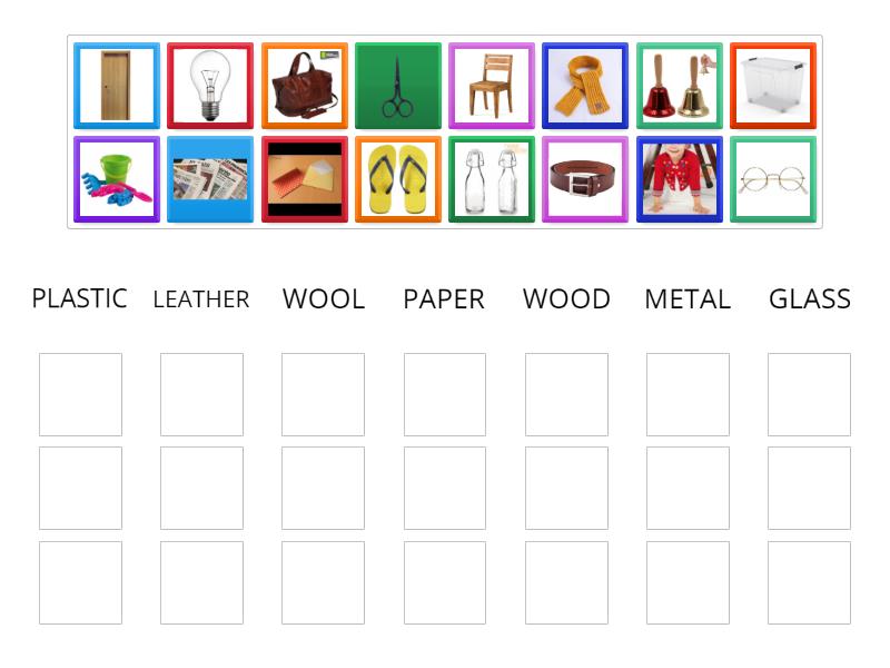 WHAT DO WE USE MATERIALS FOR - Group sort