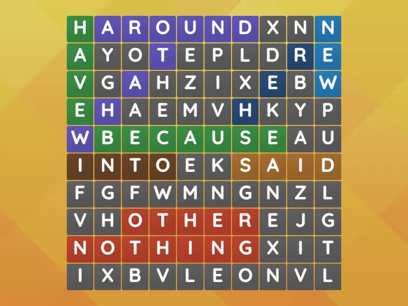Level 1 Trick Words - Wordsearch