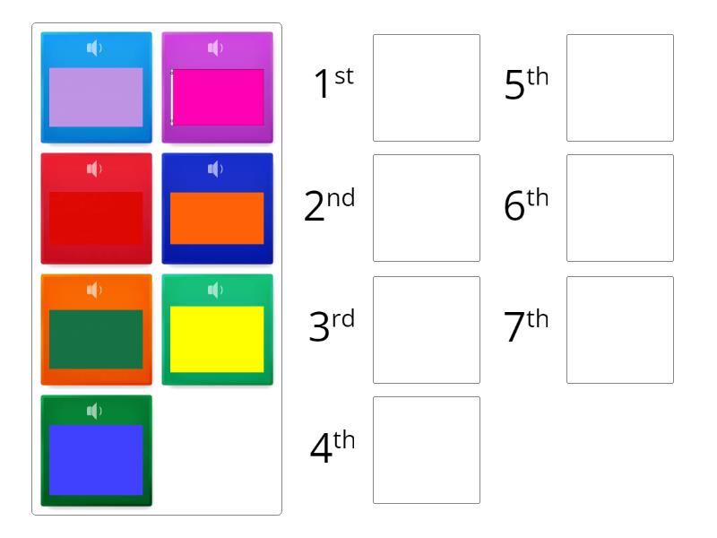ls1 rainbow colours order - Rank order