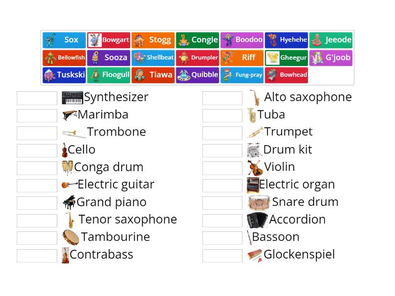 My Singing Monsters - Monster Instruments - Match up