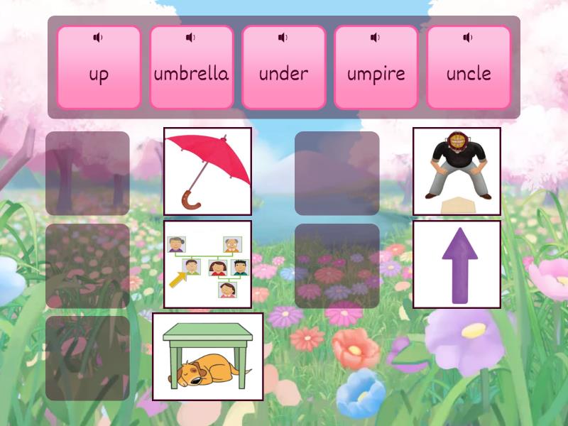 oxford phonics Uu - Match up