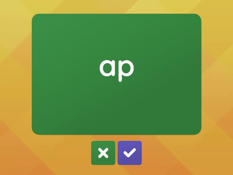 Phonics: -ap - Flash cards