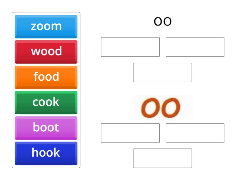 oo and oo words - Group sort