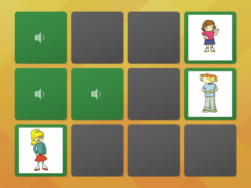 Kid's Box 1 Characters Hello lesson 1 - Matching pairs