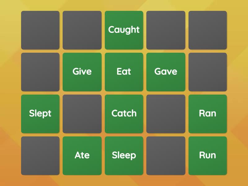 PAST SIMPLE IRREGULAR VERBS MEMORY GAME - Matching pairs