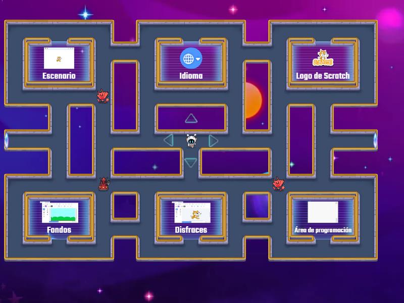 El Entornode Scratch Persecución En El Laberinto