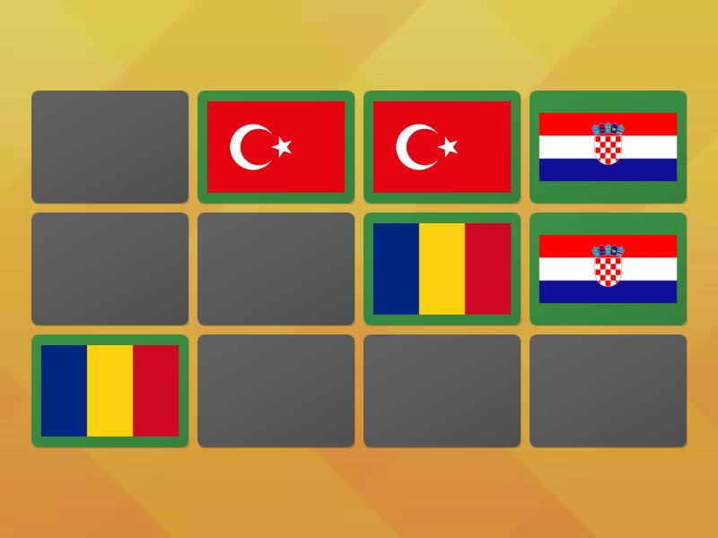 European flags - Matching pairs