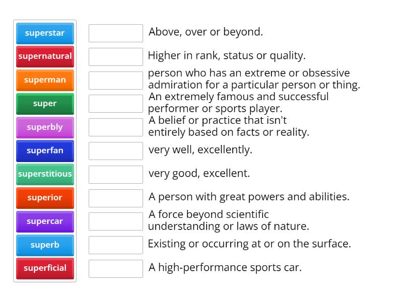 Prefix (Super) - Match up