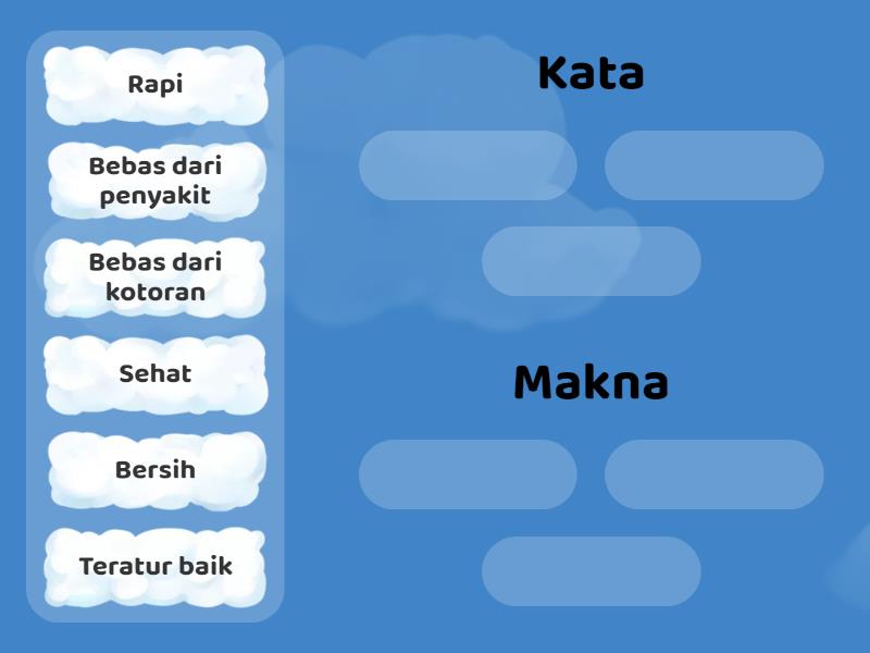 Pasangkan kata dengan makna yang sesuai! - Group sort