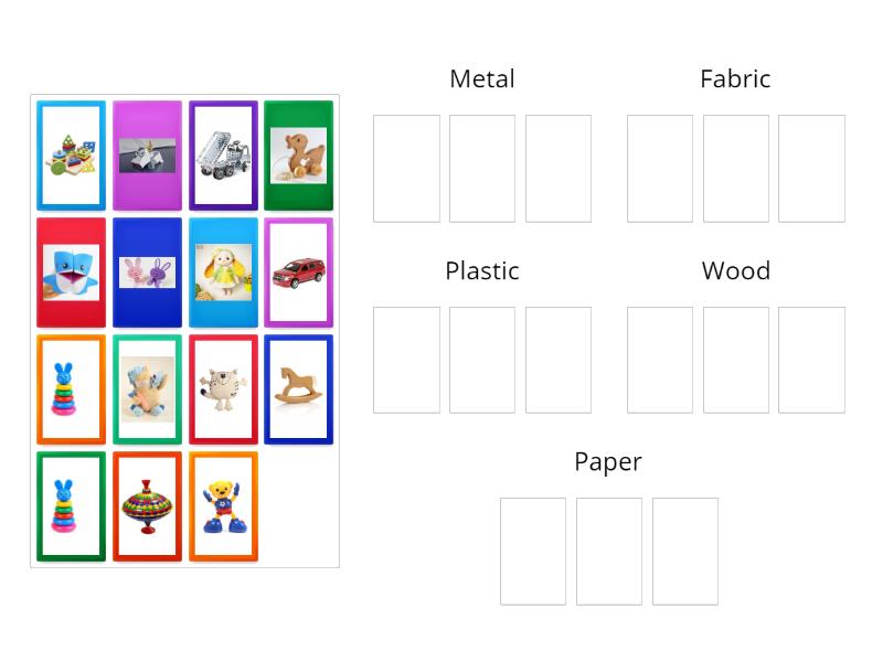 Toys - material - sorting - Group sort