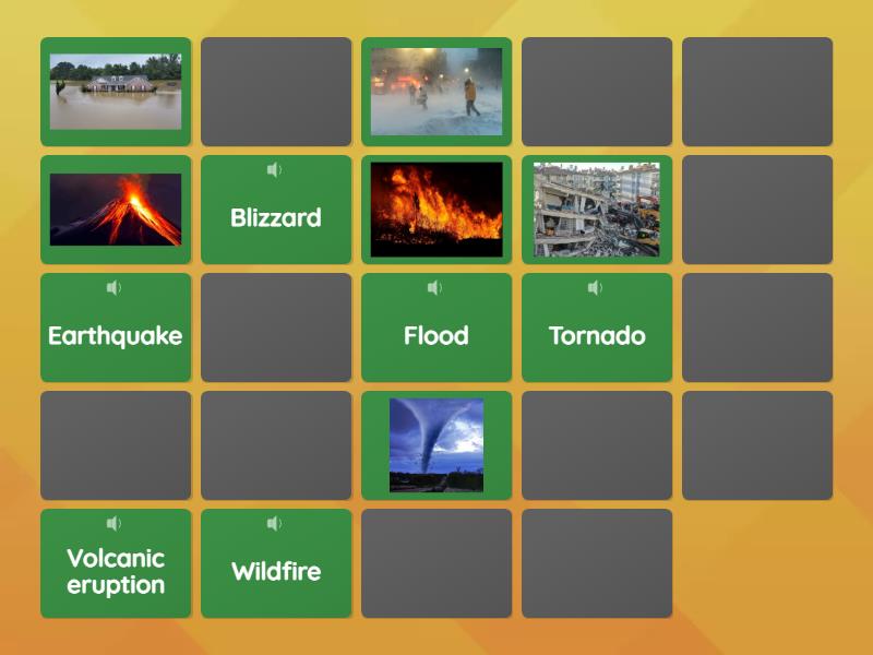Natural Disasters - Matching pairs