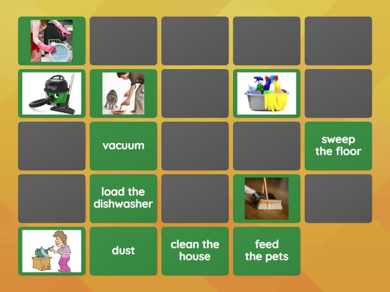 B3-B4 VCB M2 - Household Chores - Matching pairs