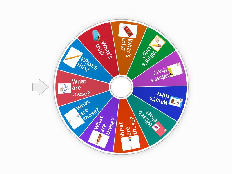 Classroom objects - Spin the wheel