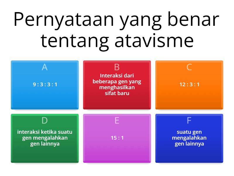 Penyimpangan Semu Hukum Mendel - Quiz