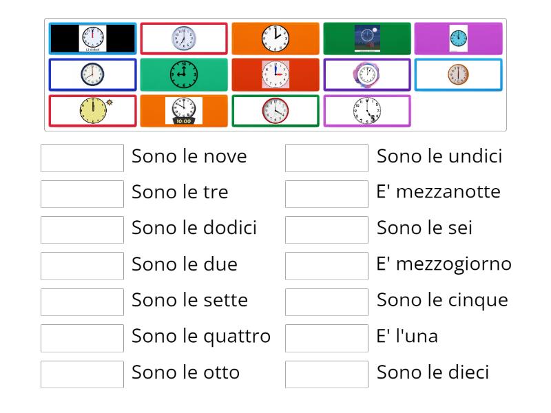 Che ore sono? - Match up