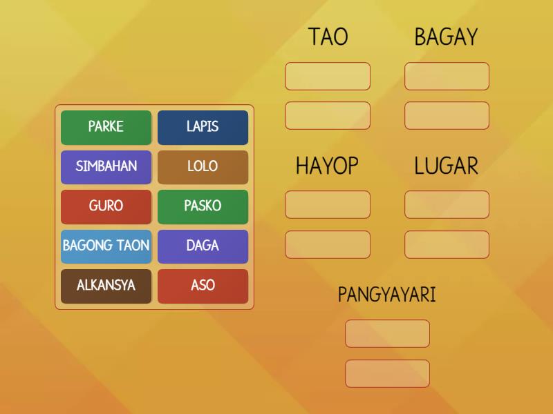 PANGNGALAN - Group sort