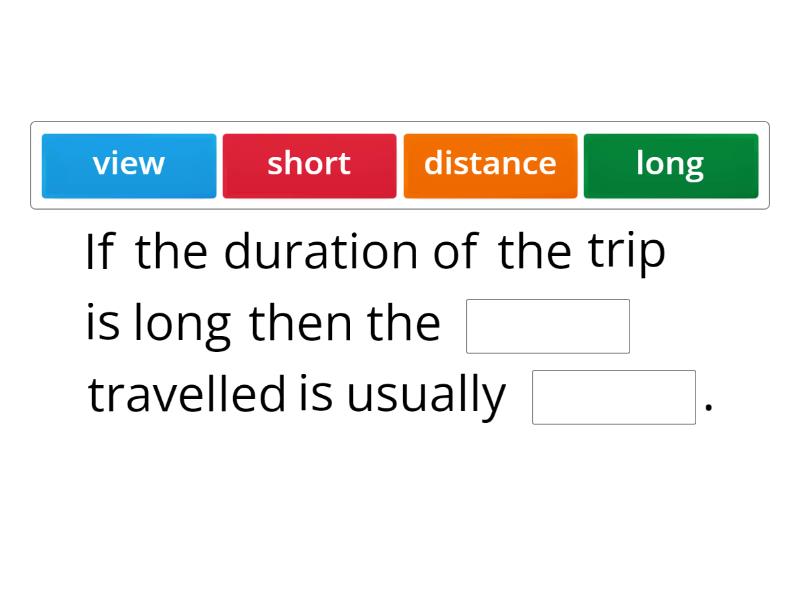 Leisure and tourism activities - Complete the sentence