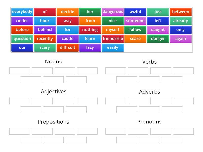 Parts of speech sorting - Natalia - Group sort
